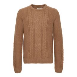 Blend Herren Strickfleece-Pullover "Strickpullover BHPullover", braun, Gr. XXL, Obermaterial: 80% Polyacryl PAN. 20% Baumwolle CO., Pullover