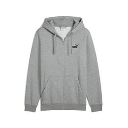 Puma Herren Sweatjacke "Essentials No. 1 Logo Kapuzenjacke Herren", grau, Gr. XS, Obermaterial: 34% Polyester, 66% Baumwolle. Kapuzenfutter: 100%