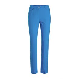 GOLDNER Damen Stoffhose "Kurzgröße Elegante Hose LOUISA mit Formbund", blau, Gr. 23, Obermaterial: 66% Viskose CV. 31% Polyamid PA. 3% Elasthan EL.,