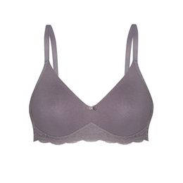 SuSa Damen B&uuml;gelloser BH "BH ohne B&uuml;gel Nizza", Gr. 75, lila, Obermaterial: 58% Baumwolle CO. 36% Polyamid PA. 6% Elasthan EL., BHs
