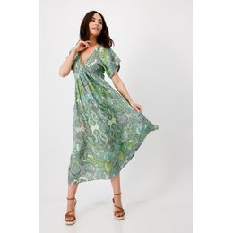monari Damen Maxikleid, gr&uuml;n, Gr. 40, Paisley, gemustert, mehrfarbig, Web, Obermaterial: 100% Viskose, Kleider, mit Paisleymuster