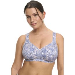 SuSa Damen Entlastungs-BH "Print", Gr. 90, rosa, Obermaterial: 51% Polyester, 30% Baumwolle, 12% Elasthan, 7% Polyamid, BHs, gen&auml;hte Cups, elastisch,