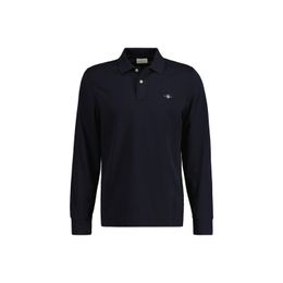 Gant Herren Poloshirt "Poloshirt Regular Shield Longsleeve Pique Rugger 1er Pack", schwarz, Gr. XL, Obermaterial: 100% Baumwolle CO., Shirts
