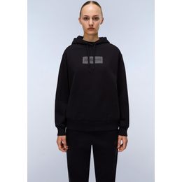 Napapijri Herren Kapuzensweatshirt, schwarz, Gr. S, Web, Obermaterial: 80% Baumwolle, 20% Polyester, Sweatshirts, Mit Rundhalsausschnitt
