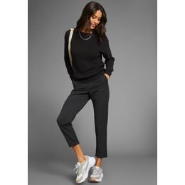 Laura Scott Damen Rundhalspullover "CIRCULAR COLLECTION-GOTS zertifiziert", schwarz, Basic, Gr. 36, unifarben, Feinstrick, Obermaterial: 100%