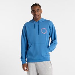 New Balance Herren Kapuzensweatshirt "Circular Logo Hoodie", beige, Gr. XXL, Obermaterial: 60% Baumwolle, 40% Polyester, Sweatshirts