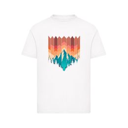 F4NT4STIC M&auml;dchen T-Shirt "Berg Sonnenuntergang Geometrisch", wei&szlig;, Gr. 122, Obermaterial: 100% Baumwolle, Shirts, Premium Qualit&auml;t