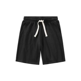 Kangaroos Herren Sweatshorts, Gr. S, schwarz, angeraute Sweatware, Obermaterial: 60% Baumwolle, 40% Polyester, unifarben, Hosen, seitliche Taschen,