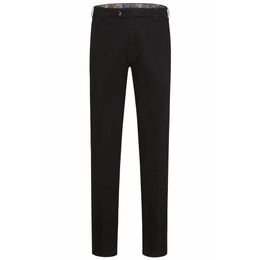 MEYER Herren Chinos "Roma", schwarz, Gr. 23, unifarben, 98% Baumwolle, 2% Elasthan, Hosen, mit Stretch-Dehnbund