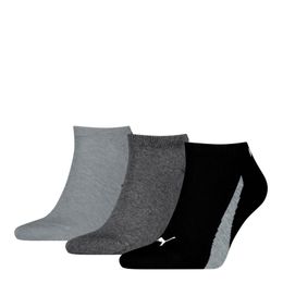 Puma Damen Sneakersocken "Puma UNISEX LIFESTYLE SNEAKERS 3P", Gr. 43, schwarz, Baumwollmischung, Socken, Flache Zehennaht, Rippenb&uuml;ndchen
