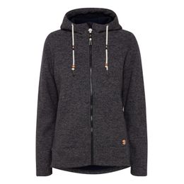 oxmo Damen Kapuzenfleecejacke "Kapuzensweatjacke OXFia", schwarz, Gr. L, Obermaterial: 100% Polyester PES., Jacken