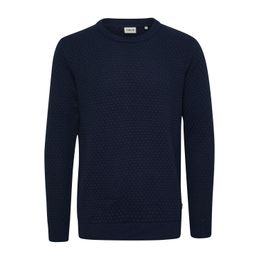!Solid SOLID Herren Strickfleece-Pullover "Strickpullover SDClive", blau, Gr. M, Obermaterial: 100% Baumwolle CO., Pullover