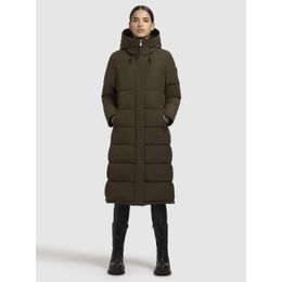 Khujo Damen Steppmantel "DEVION", gr&uuml;n, Gr. XXL, unifarben, 85% Polyester, 15% Baumwolle, M&auml;ntel