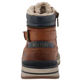 Mustang Shoes Herren Winterboots "Maril", Gr. 43, braun, Lederimitat, kontrastfarbene Details, Schuhe, Workerboots, Schn&uuml;rboots mit TEX-Ausstattung