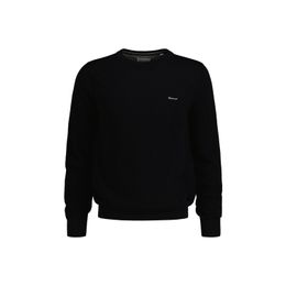 Gant Herren Sweater "Strickpullover COTTON PIQUE C-NECK", schwarz, Gr. M, Obermaterial: 100% Baumwolle CO., Sweatshirts