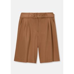 Madeleine Mode MADELEINE Damen Bermudas "Bermuda Elegante Bermuda"haselnuss, Gr. 42, Obermaterial: 67% Viskose CV. 28% Lyocell CLY. 5% Leinen LI., Hosen