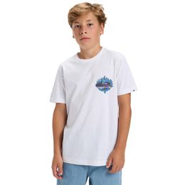 Quiksilver Jungen T-Shirt "Ev In Flames", wei&szlig;, Gr. 12, 100% Baumwolle, Shirts