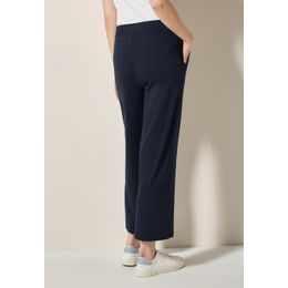 Cecil Damen Culotte "Style Neele", blau, Gr. L, unifarben, Jersey, Obermaterial: 95% Viskose, 5% Elasthan, Hosen, Sommerhose, weicher Viskosemix mit