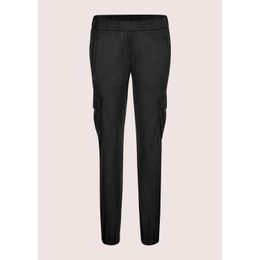 Madeleine Mode MADELEINE Damen Cargohose "Cargohose Stoffhose in Cargo-Optik"schwarz, Gr. 36, Obermaterial: 90% Polyester PES. 10% Elasthan EL., Hosen