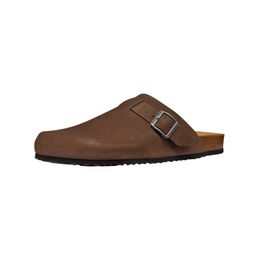 Geox Herren Pantolette "Geox Pantoletten Nubukleder", Gr. 41, braun, Nubukleder, Schuhe