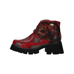 Laura Vita Damen Schn&uuml;rstiefelette "Laura Vita Stiefelette Leder/Textil", Gr. 39, rot, Leder, Textil, Schuhe
