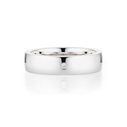 Bruno Banani Damen Trauring "Schmuck Geschenk Ehering Hochzeit Damenring Herrenring", 59, 0,01 SI = kleine Einschl&uuml;sse mit Brillant, Silber 925