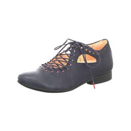 Think! THINK Damen Schnürschuh "Think Halbschuhe Leder", Gr. 36, blau, Leder, Schuhe