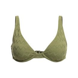 Roxy Damen B&uuml;gel-Bikini-Top "Current Coolness", gr&uuml;n, Gr. M, Obermaterial: 91% Nylon, 9% Elasthan;, Bikini-Oberteile
