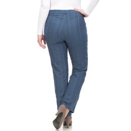 KjBRAND Damen Stoffhose "Bea", blau, Gr. 46, Web, Obermaterial: 47% Baumwolle, 45% Polyester, 6% Viskose, 2% Elasthan, Hosen, Sommerhose optimale