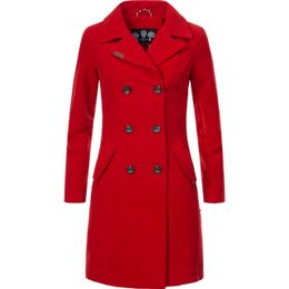 Marikoo Damen Kurzmantel "Nanakoo", rot, Gr. M, Oberstoff: 90% Polyacryl, 8% Viskose, 2% Elasthan; Futter: 100% Polyester; &Auml;rmelfutter: 100%