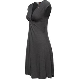 Ragwear Damen Jerseykleid "Comfrey Solid", schwarz, Gr. M, Material: 48% Viskose, 47% Polyester, 5% Elasthan, Kleider, stylisches Sommerkleid mit
