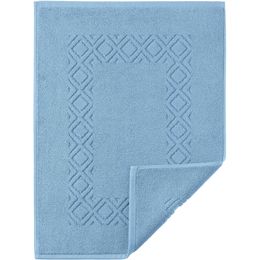 Badematte Egeria, H:8mm, blau, Baumwolle, Badematten, "Denver"