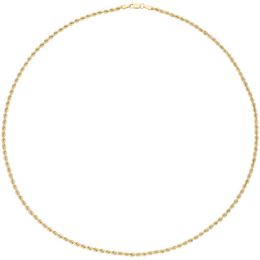 Firetti Damen Collierkettchen "Schmuck Geschenk Gold 585 Kordelkettengliederung 3,0 mm breit", 45, Gelbgold 585, B: 3mm, gold, Gelbgold 585, B:3mm,