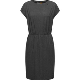 Ragwear Damen Jerseykleid "Copr", grau, Gr. XL, Material: 48% Viskose, 47% Polyester, 5% Elasthan, Kleider, Stylisches Shirtkleid mit Raffungen