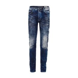 Cipo & Baxx CIPO & BAXX Herren Tapered-fit-Jeans "Jeans", blau, Basic, Gr. 31, unifarben, 98% Baumwolle, 2% Elasthan, Jeans, mit cooler Waschung und Ziern&auml;hten,