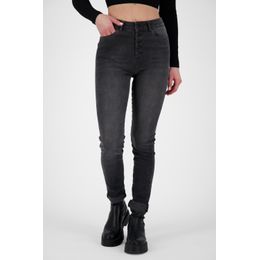 alife and kickin ALIFE & KICKIN Damen Mom-Jeans "Damen LeonoraAK DNM Q", schwarz, Gr. XS, 83% Baumwolle, 16% Polyester, 1% Elasthan, Jeans