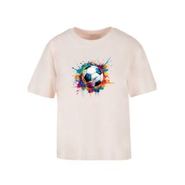 F4NT4STIC Damen T-Shirt "Bunte Fu&szlig;ball Grafik", pink, Gr. M, Obermaterial: 100% Baumwolle, Shirts, Premium Qualit&auml;t