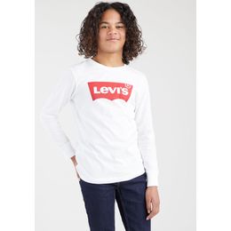 LEVI'S KIDS Jungen Langarmshirt "L/S BATWING TEE", wei&szlig;, Gr. 3, bedruckt, Jersey, Obermaterial: 100% Baumwolle, Shirts, mit Logo Print for BOYS