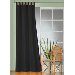 Gardine WIRTH, B:135cm H:145cm, schwarz, Polyester, Wohnzimmer, Gardinen, "Daria"