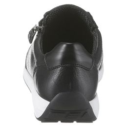 Ara Damen Sneaker "OSAKA", Gr. 4, schwarz, Leder, unifarben, Schuhe, Freizeitschuh, Halbschuh, Schn&uuml;rschuh in bequemer Schuhweite G