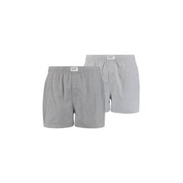 Levi's LEVI'S Herren Webboxer "Web-Boxershorts 2er Pack", Gr. M, grau, Obermaterial: 100% Baumwolle CO., Unterhosen