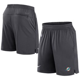 Nike Damen Sporthose "Nike Shorts Miami Dolphins Nike Dri-FIT Knit", grau, Gr. L, 100% Polyester, Hosen