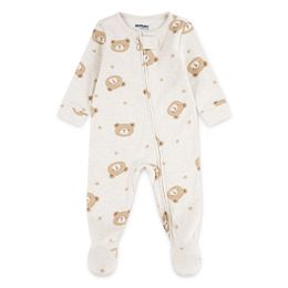 Jungen Strampler "HUGB FOOTED COVERALL", HUGGIES BABYWEAR, Gr. 2, beige, Jersey, Obermaterial: 100% Baumwolle, bedruckt, Overalls, allover mit