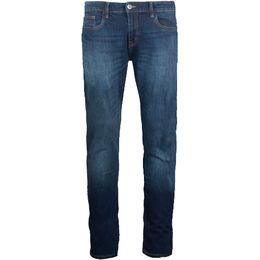 INDICODE Herren Regular-fit-Jeans "INPittsburg", blau, Gr. 28, Abriebeffekte, Denim/Jeans, Obermaterial: 98% Baumwolle, 2% Elasthan, Jeans