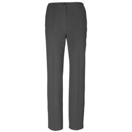GOLDNER Damen 2-in-1-Hose "B&uuml;gelfaltenhose mit Melange-Effekt", grau, Gr. 50, Obermaterial: 63% Polyester PES. 32% Viskose CV. 5% Elasthan EL.,