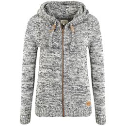 oxmo Damen Strickjacke "Strickjacke OXPhiladelphia", blau, Gr. XS, Obermaterial: 100% Baumwolle CO., Strickjacken