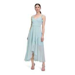 Vera Mont Damen Abendkleid "Damen mit Volant", lila, Gr. 44, Chiffon, Obermaterial: 100% Polyester; Futter: 100% Polyester, Kleider, Wickel-Design