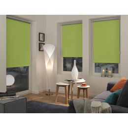 Seitenzugrollo Gardinia, B:45cm H:150cm, gr&uuml;n, Polyester, Rollos, "EASYFIX Rollo Thermo ENERGIESPAREND", abdunkelnd mit Thermobeschichtung