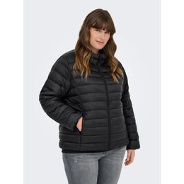Only CARMAKOMA Damen Steppjacke "CARTAHIA LW QUILTED JACKET OTW", schwarz, Gr. L, unifarben, Web, Obermaterial: 100% Nylon, Jacken