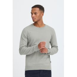Rundhalspullover Blend "BHBRYAN CREW", Herren, Gr. M, griffin, Strick, Obermaterial: 70% Baumwolle, 30% Nylon, unifarben, regular fit hüftbedeckend, Rundhals, Strickbündchen, Pullover Rundhalspullover
